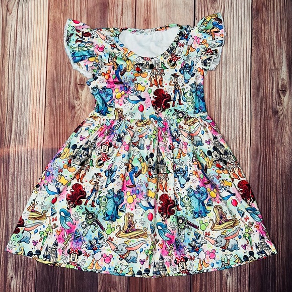 Dresses | Disney Dress All Characters Dress | Poshmark